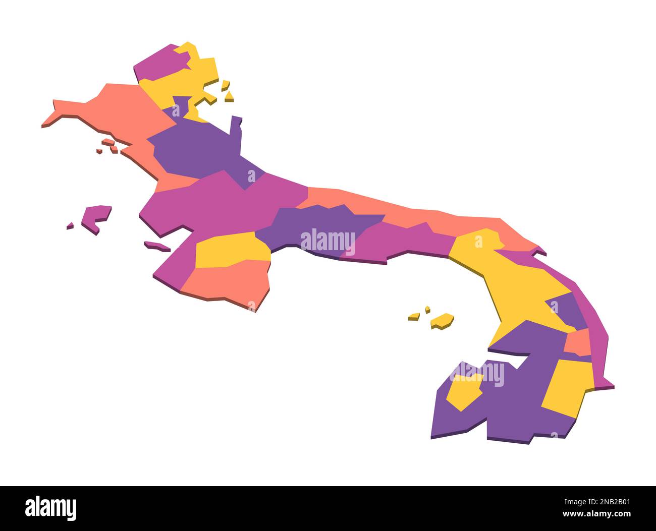 Mapa de las provincias de panama immagini e fotografie stock ad alta ...