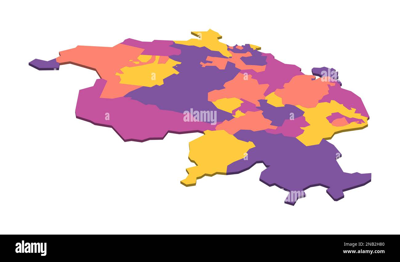 Svizzera carta politica delle divisioni amministrative - Cantoni. Mappa ...