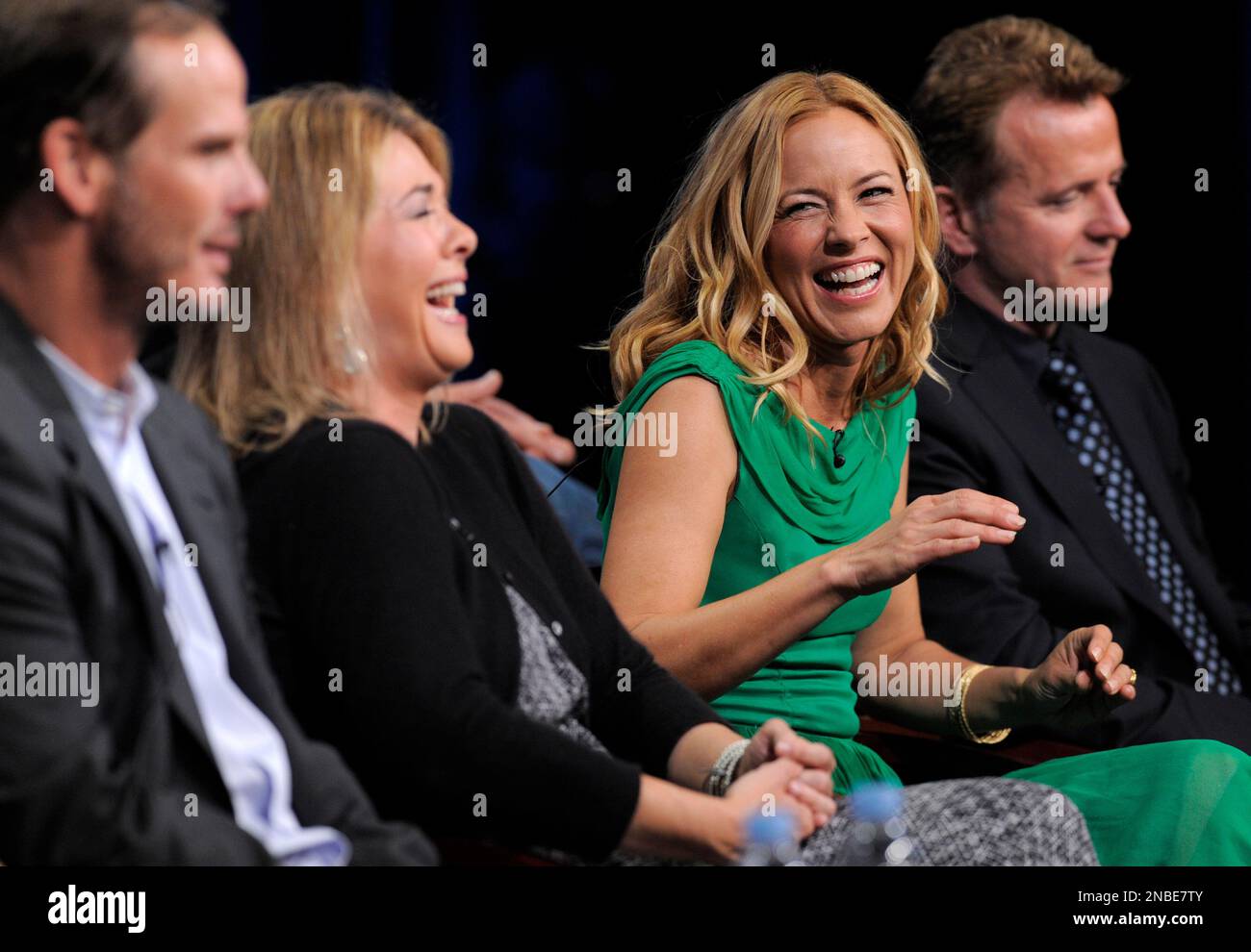 Maria Bello, second from right, star of the television series "Prime ...