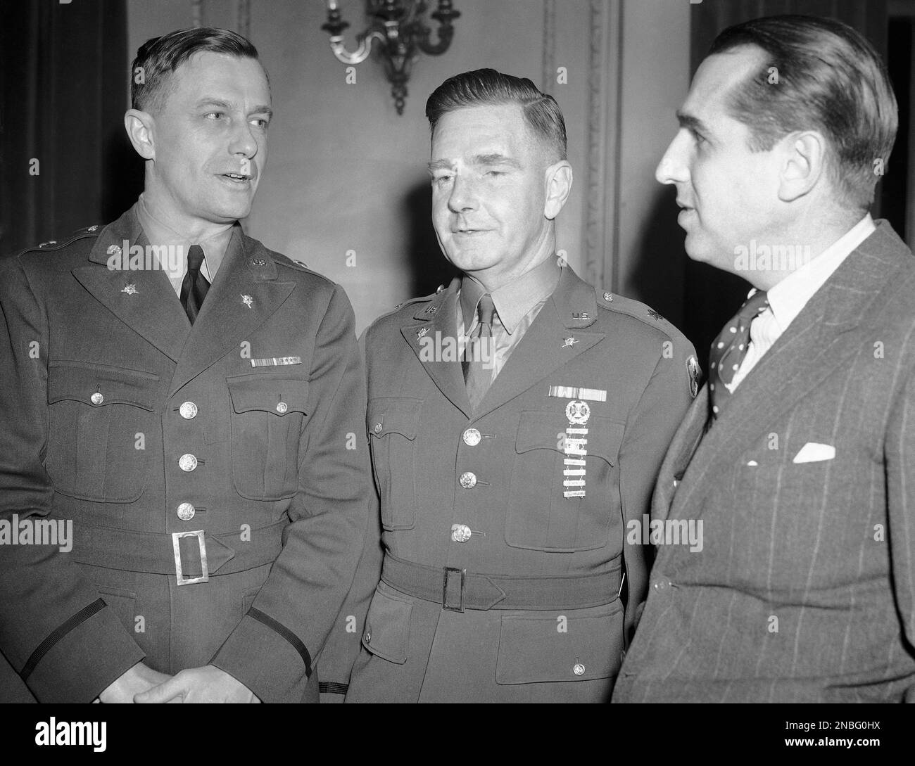 From left to right are: Brigadier-General Charles Bolte, Chief of Staff ...
