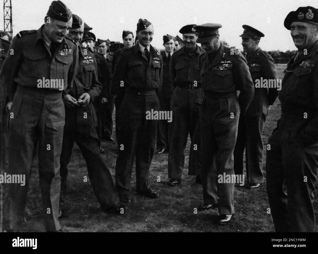 Britain's King George VI wearing battledress arrived on the continent ...