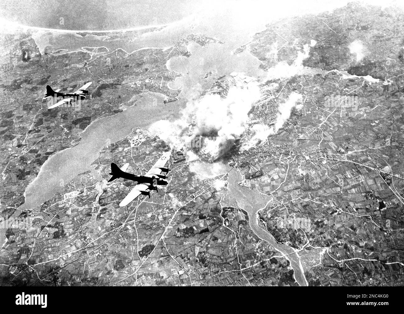 Flying Fortresses of the U.S. Army 8th, Air Force attacked targets at ...