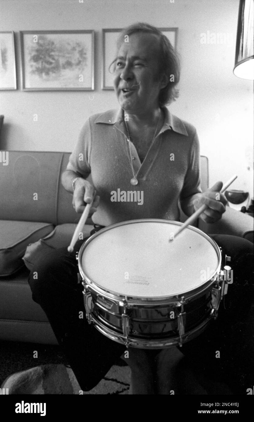 FILE - In this August 1977 file photo, Joe Morello plays on a drum in ...