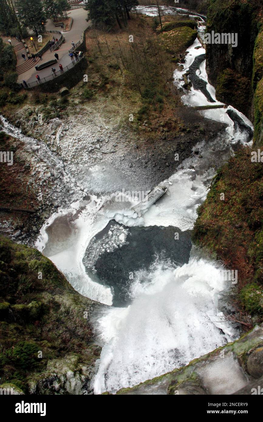 People take photos at upper left as seen in this birds-eye view of the ...
