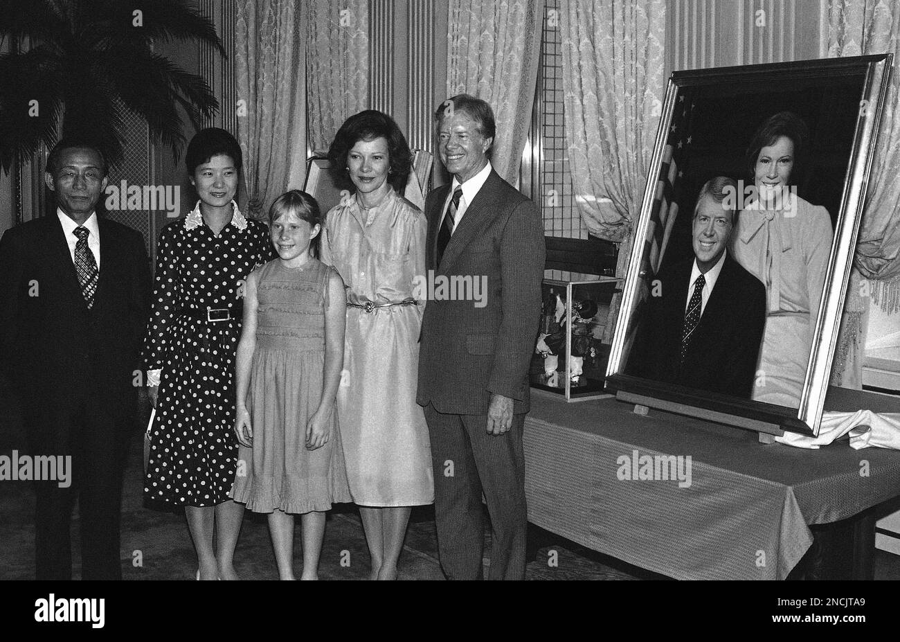 South Korean President Park Chung-Hee, his daughter, Kun-Hae, U.S ...