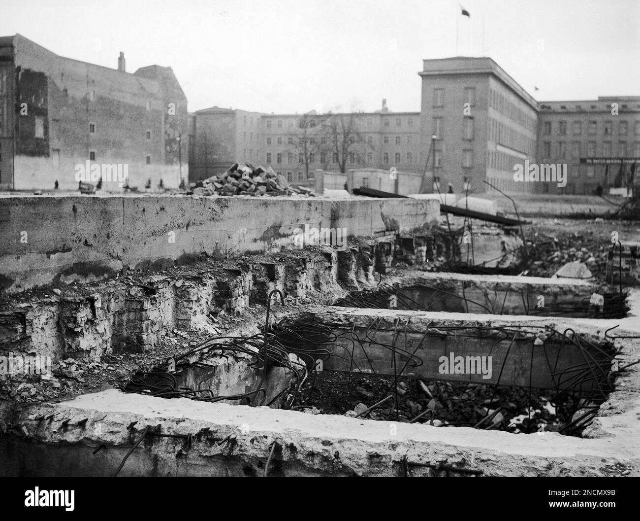 How Adolf Hitler’s bunker looks with the lid lifted on April 7, 1952 ...