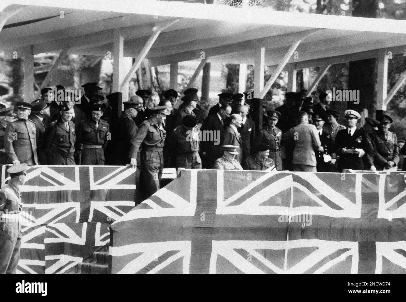 British Prime Minister Winston Churchill stood proudly in the heart of ...