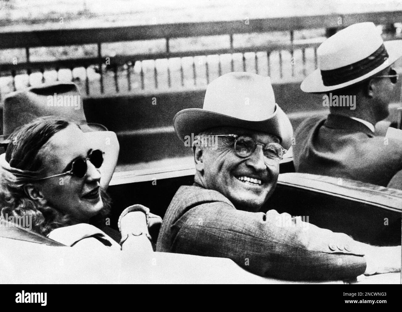 American President Harry S. Truman gives his characteristic smile from ...