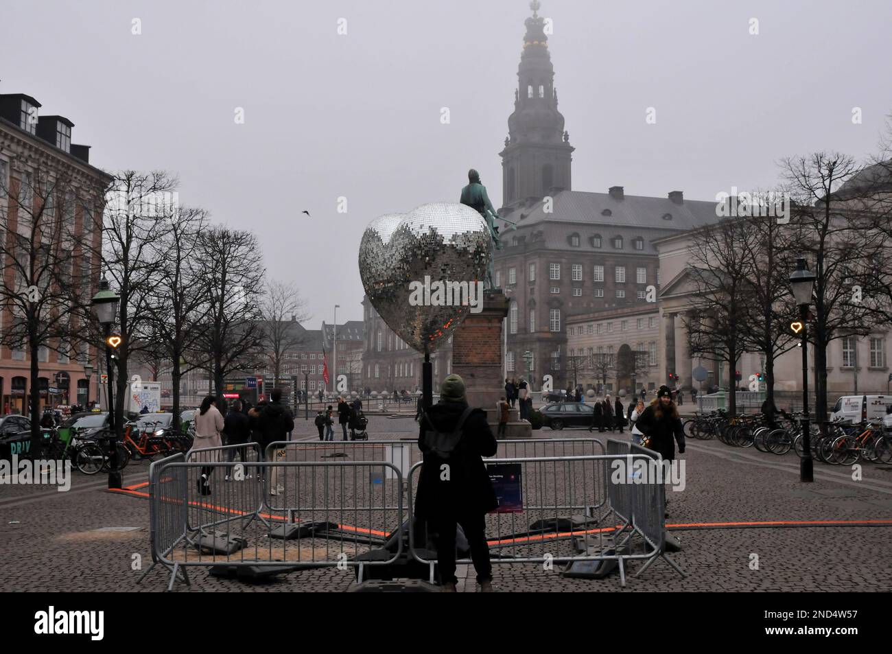 Copenaghen /Danimarca/15 febbraio 2023/ Vista delle hojbro plads e del ...