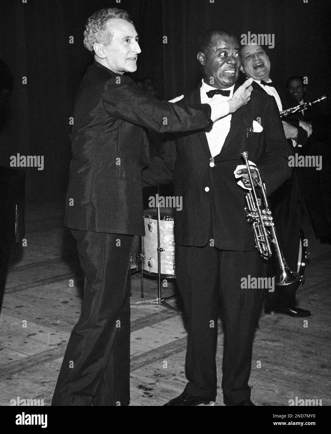 Jazz muscian Louis Armstrong, known as Satchmo with Jean Cocteau, the ...