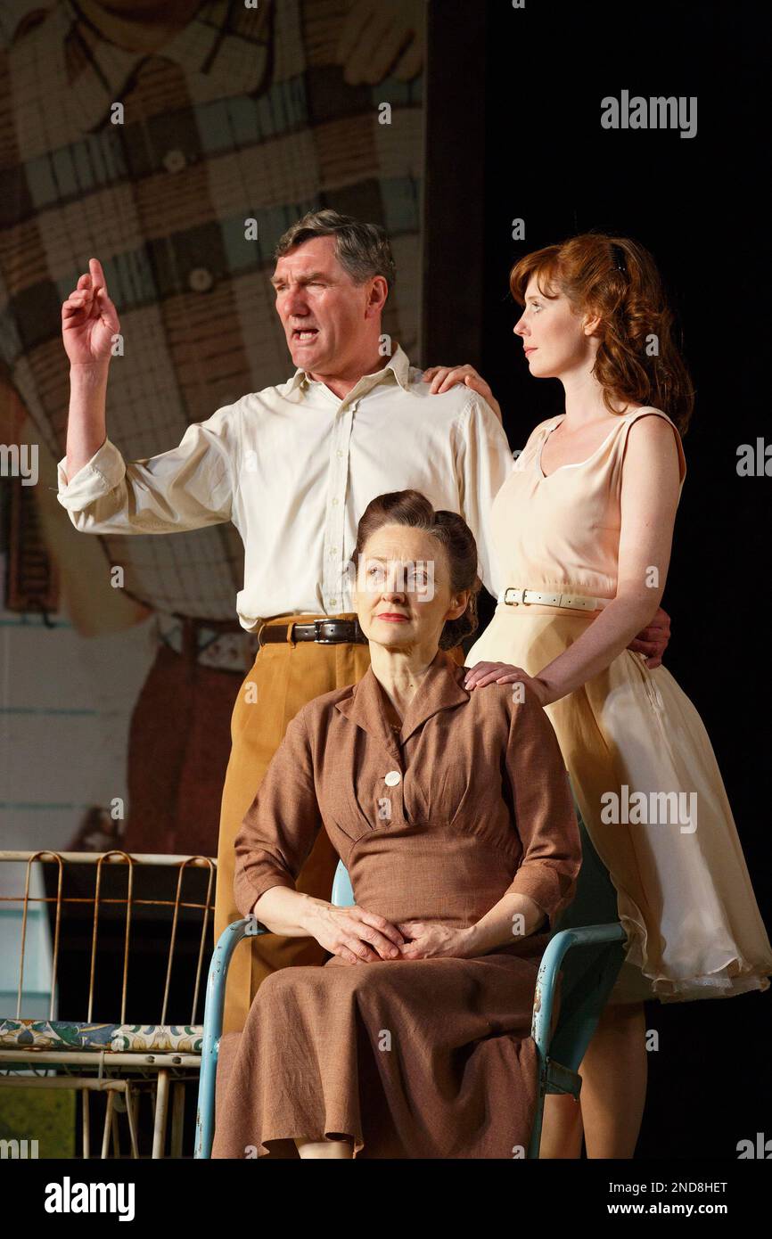 l-r: Tom Mannion (Joe Keller), Brid Brennan (Kate Keller), Amy Nuttall ...