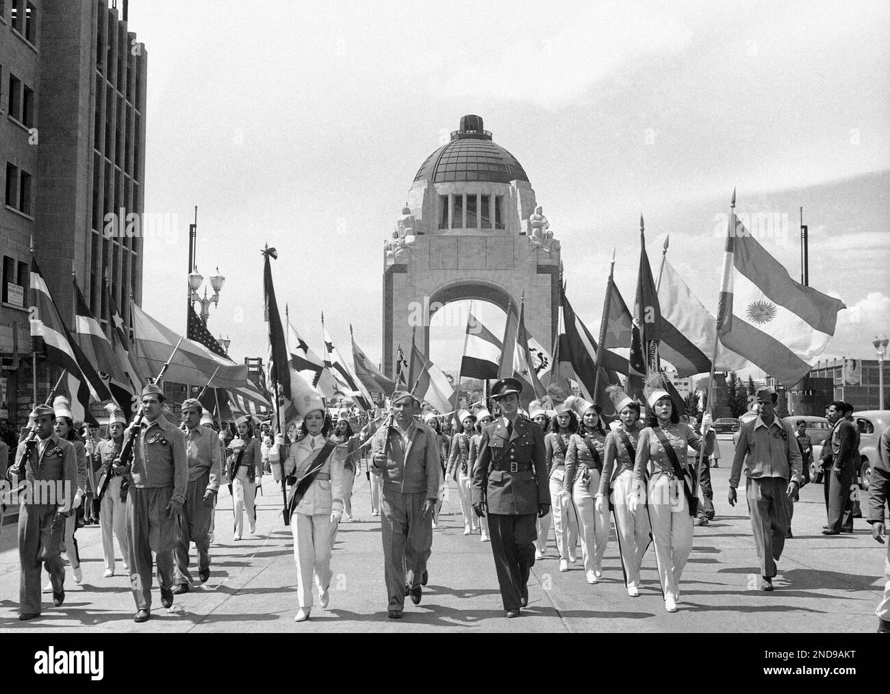Ceremonies in Mexico City when the newly militarized motion picture ...