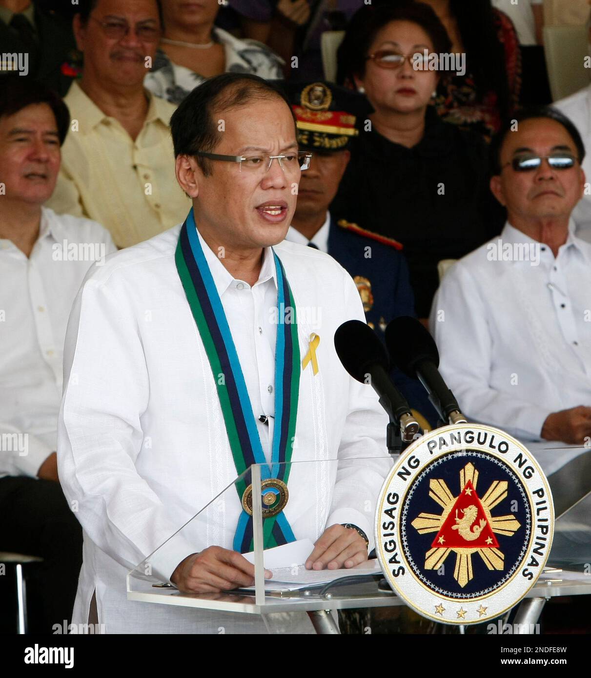 Philippine President Benigno Aquino III addresses for the first time ...