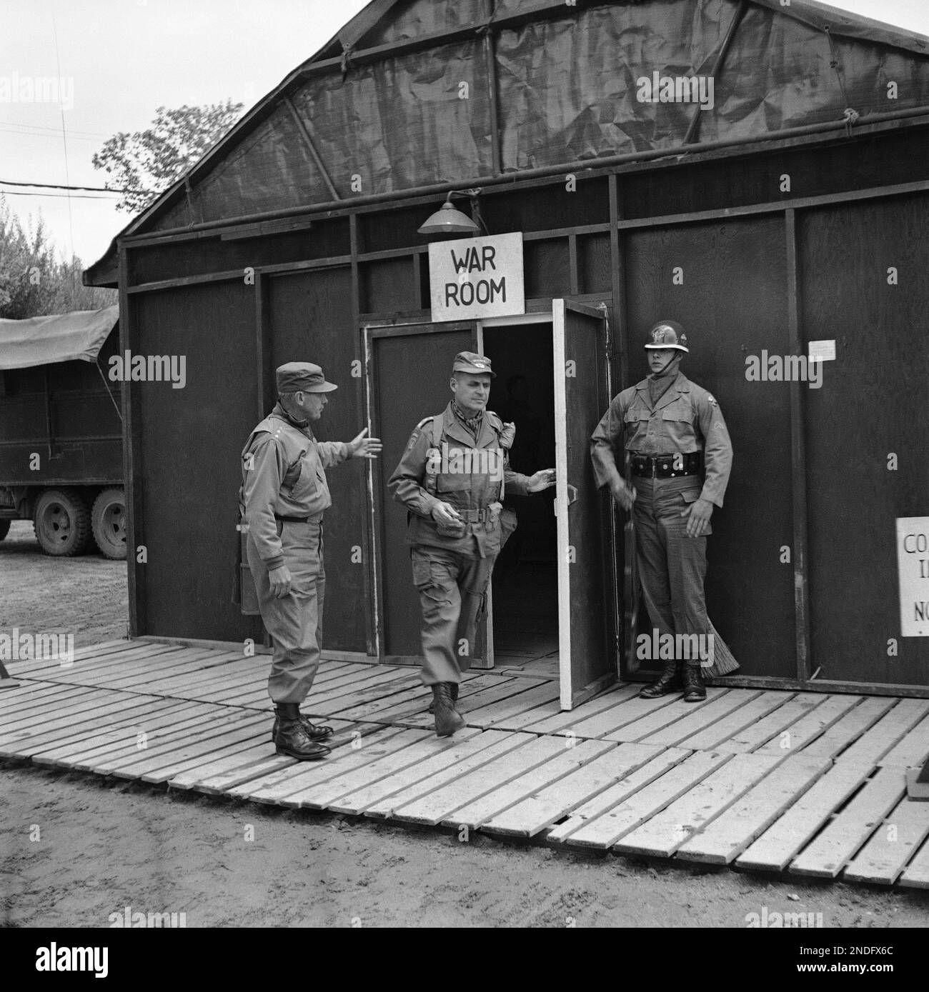 Gen. Matthew B. Ridgway, commander of UN forces in Korea, leaves the ...