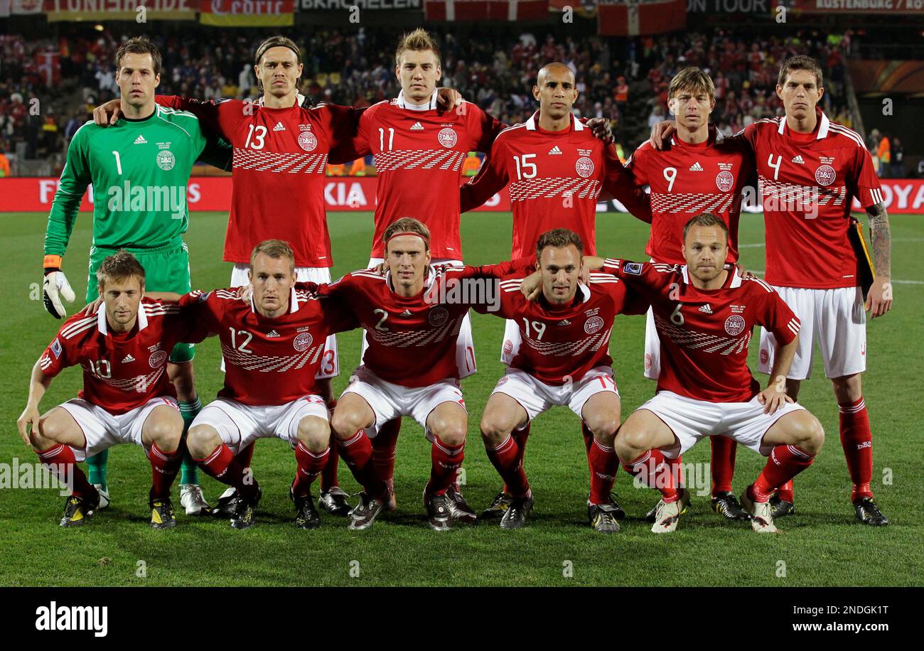 Denmark players, front row from left, Martin Jorgensen, Thomas ...