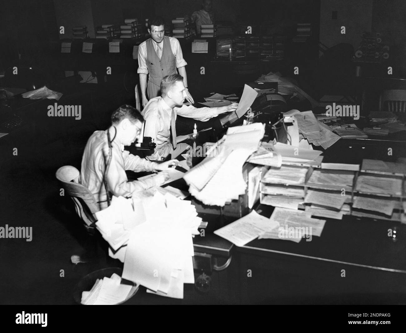 The Associated Press building in New York was dark with the rest of ...