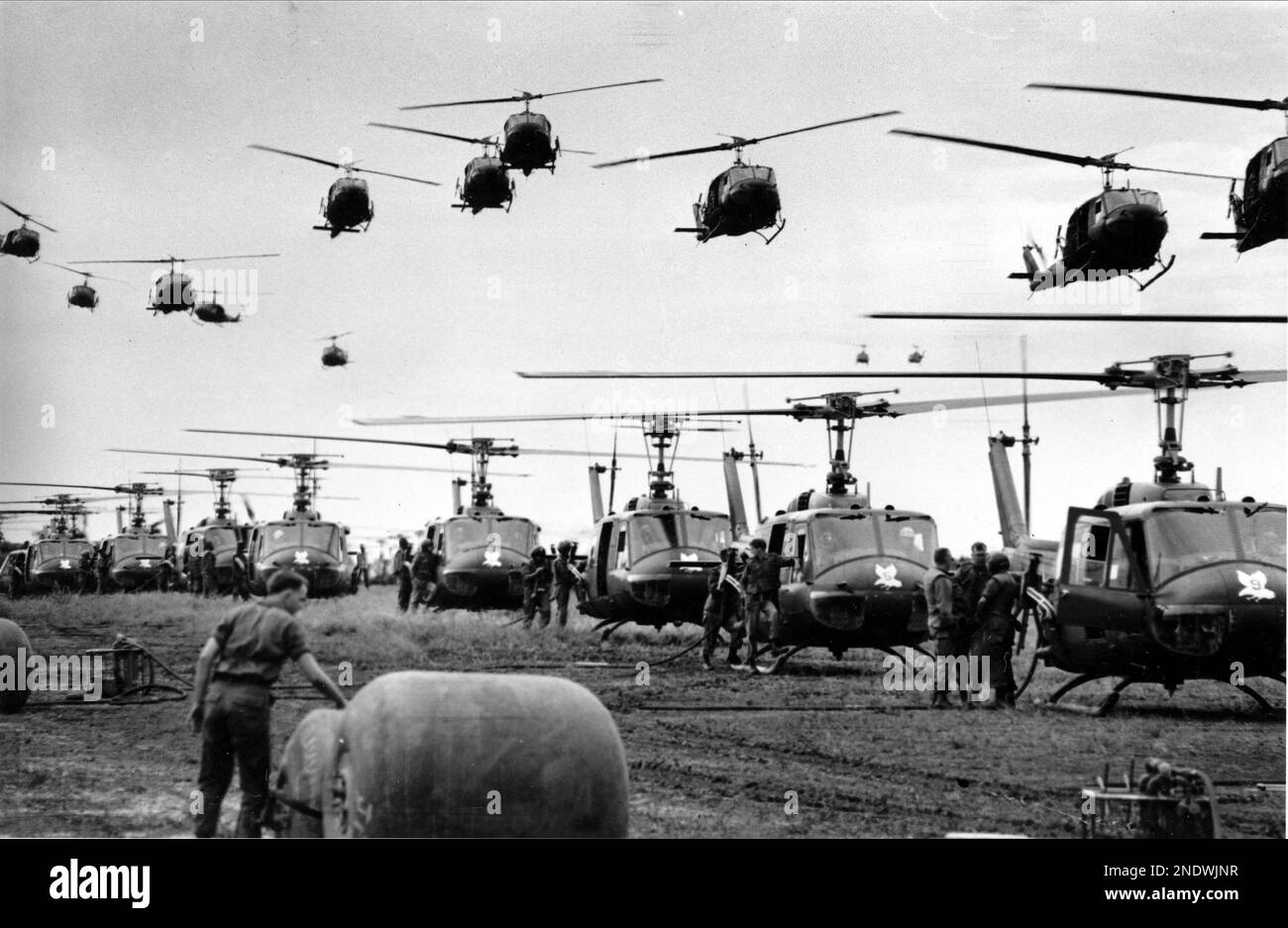 FILE - In this 1966 file photo, U.S. Army helicopters providing support ...