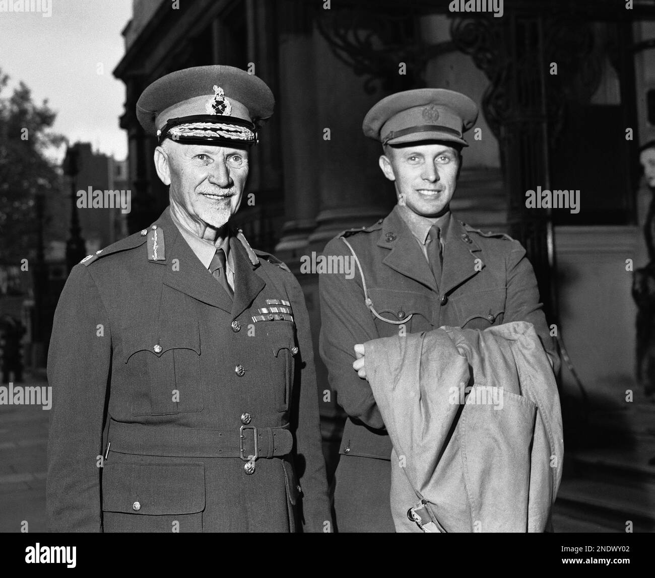 South Africa's Field Marshal Jan Smuts, left, and his son Captain Jan ...