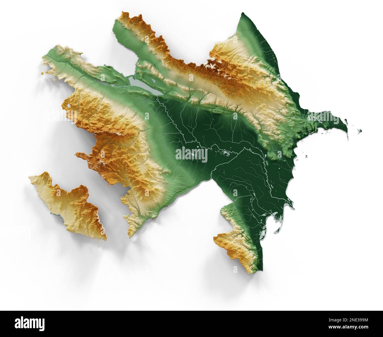 Azerbaijan relief map immagini e fotografie stock ad alta risoluzione ...