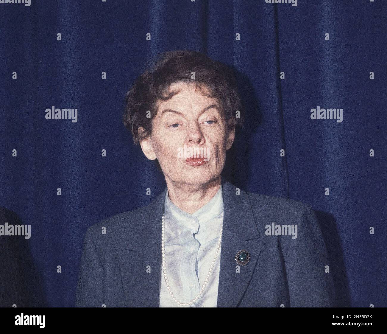 Jeane Kirkpatrick, the first woman chosen by President-elect Ronald ...