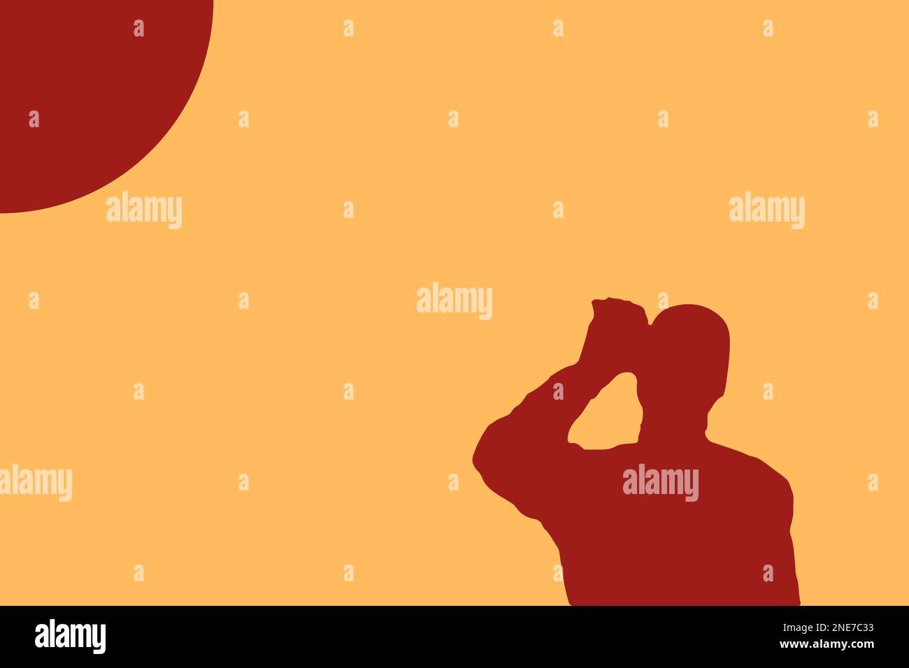 Sagoma di uomo che guarda il tramonto Immagini Vettoriali Stock - Alamy