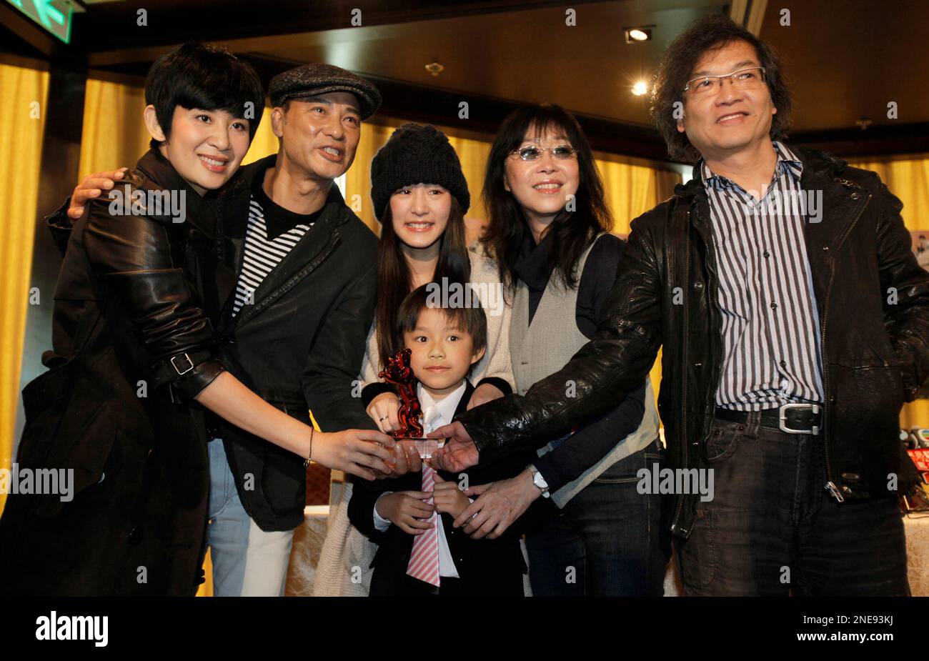 From right, Hong Kong film director Alex Law, producer Mabel Cheung ...