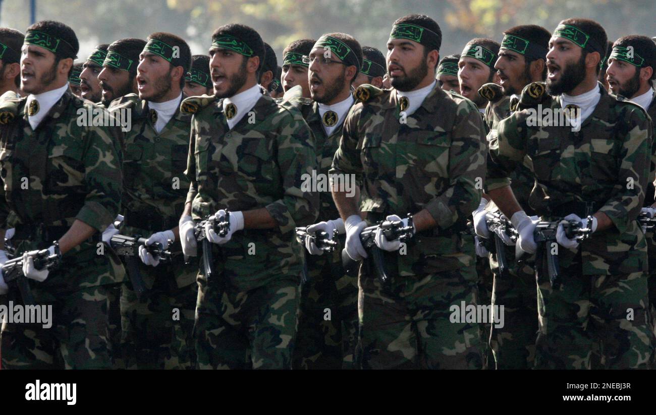 FILE-- In this Sunday, Sept. 21, 2008, Iranian Basij paramilitary ...