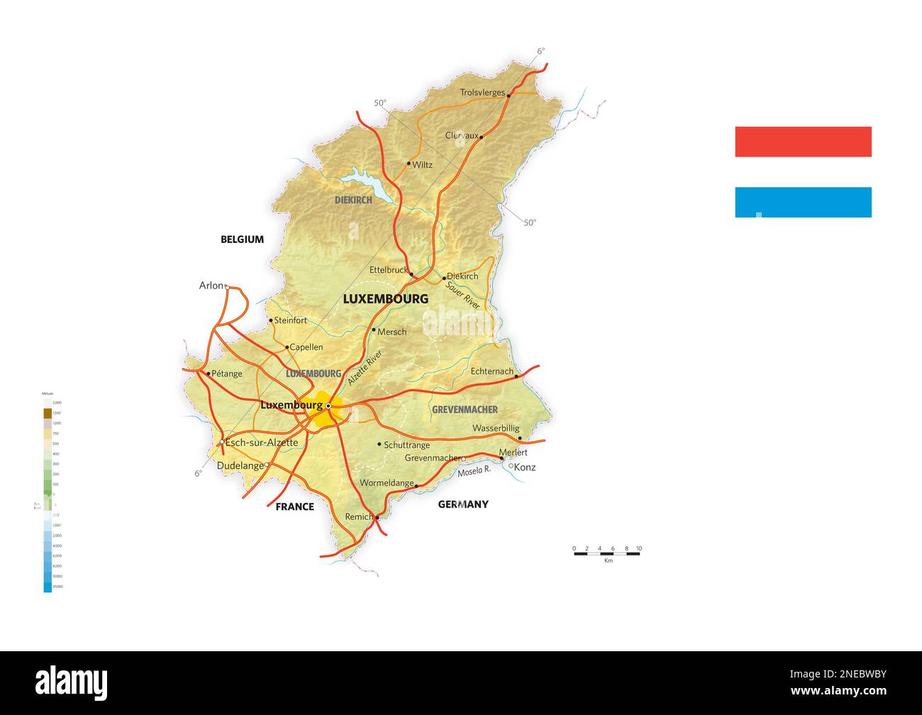 Lussemburgo political map immagini e fotografie stock ad alta ...