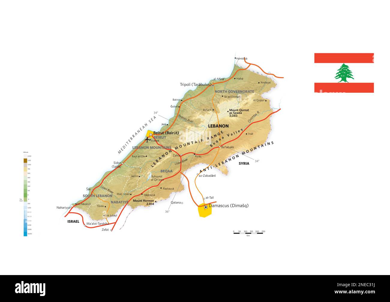 Mappa politica del medio oriente immagini e fotografie stock ad alta ...