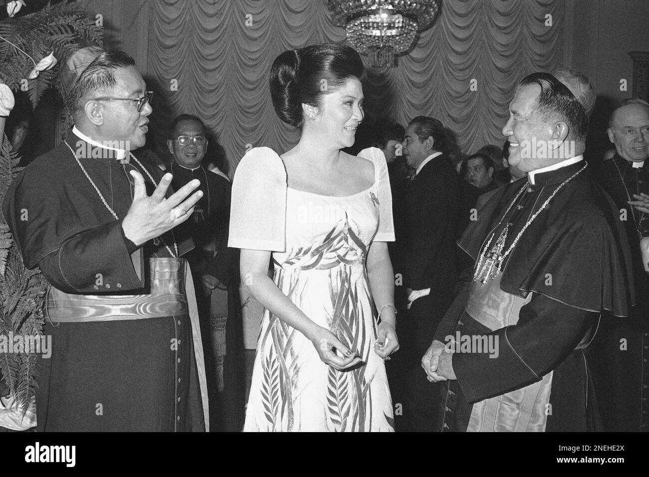 Mrs. Imelda Marcos, wife of the Philippine President smiles broadly as ...