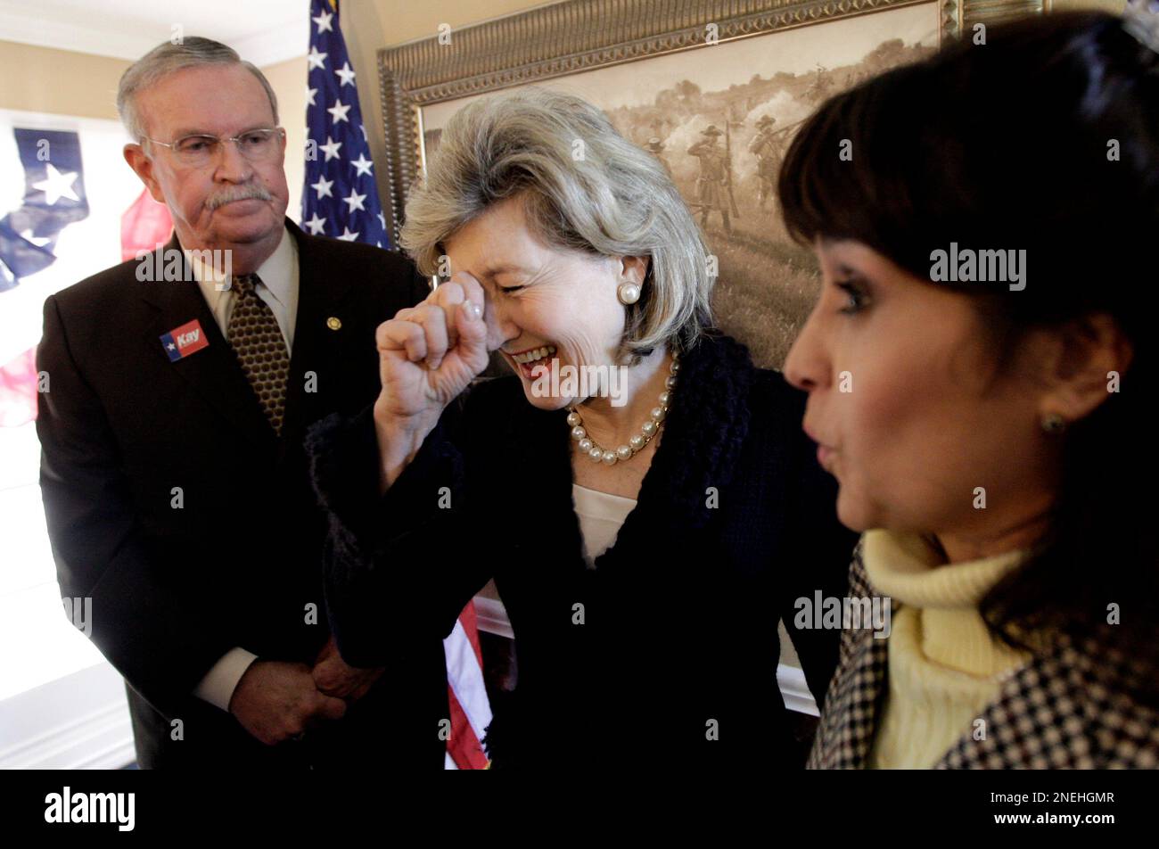 Republican candidate for Governor of Texas, U.S. Sen. Kay Bailey ...