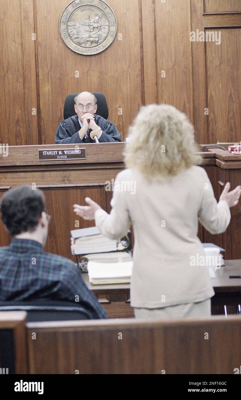 Defense attorney Leslie Abramson, who represents Erik Menendez, left ...