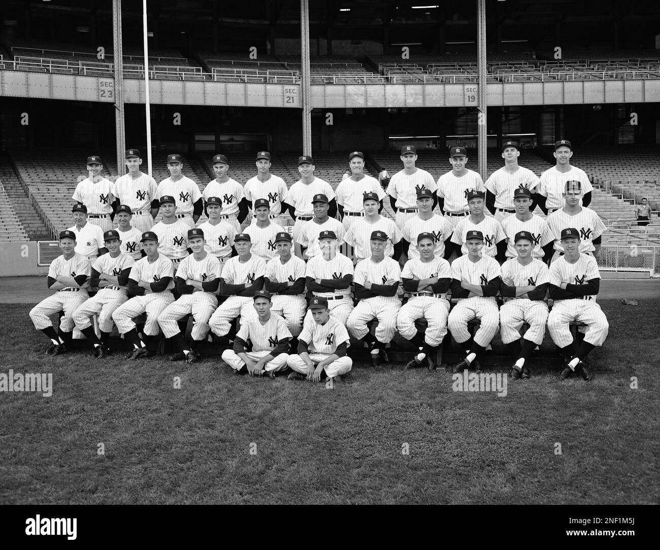 Shown in photo is New York Yankees team shown Sept. 8, 1956. First row ...