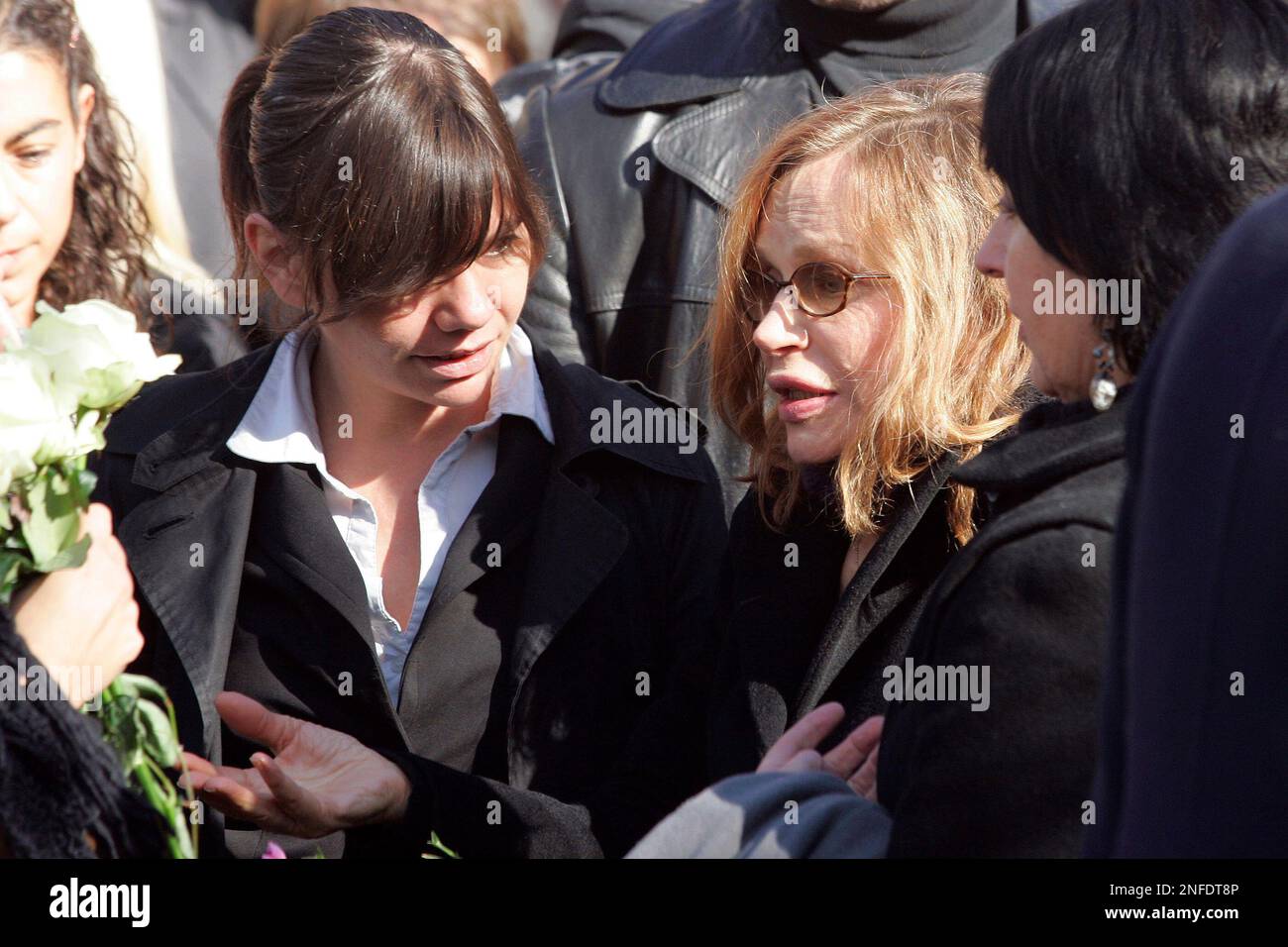 Elisabeth Depardieu, second right, the mother of late French actor ...