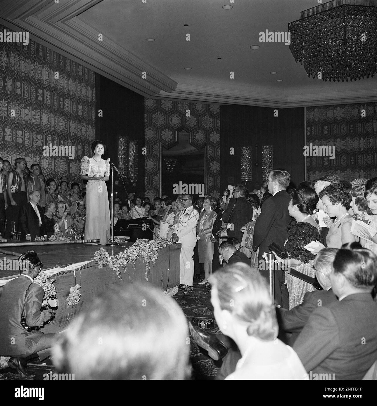 Imelda Marcos, wife of the president Ferdinand Marcos of the ...