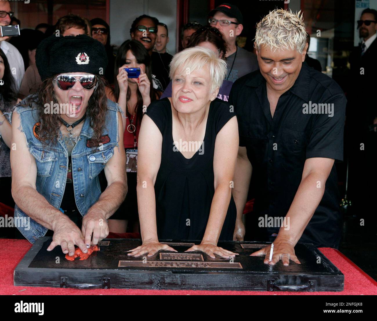 The three surviving members of the '70s punk band The Germs, from left ...