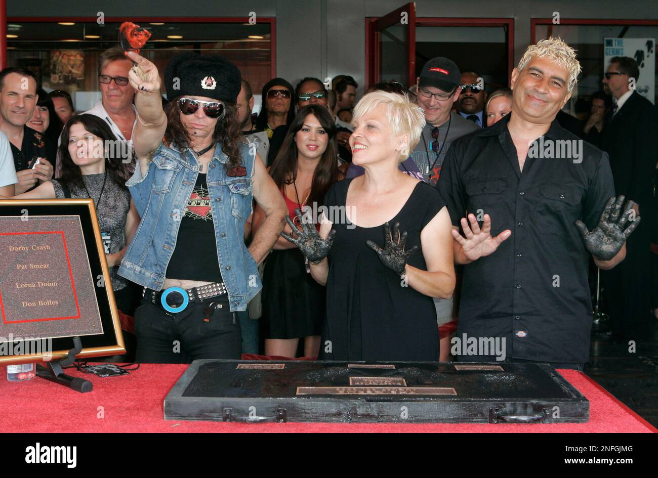 The three surviving members of the '70s punk band The Germs, from left ...