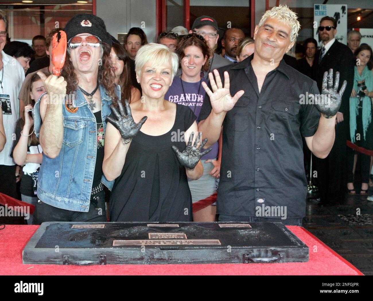 The three surviving members of the '70s punk band The Germs, from left ...