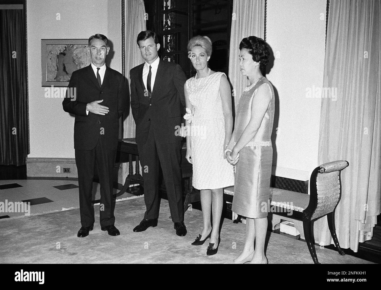Sen. Edward Kennedy D-Mass, second from left, and Mrs. Kennedy, second ...