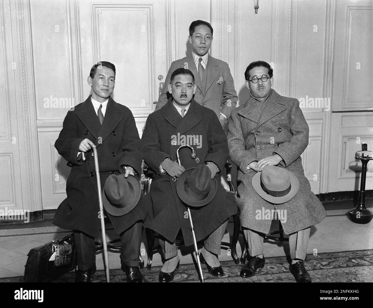 These four leading members of the Japanese delegation to the League of ...