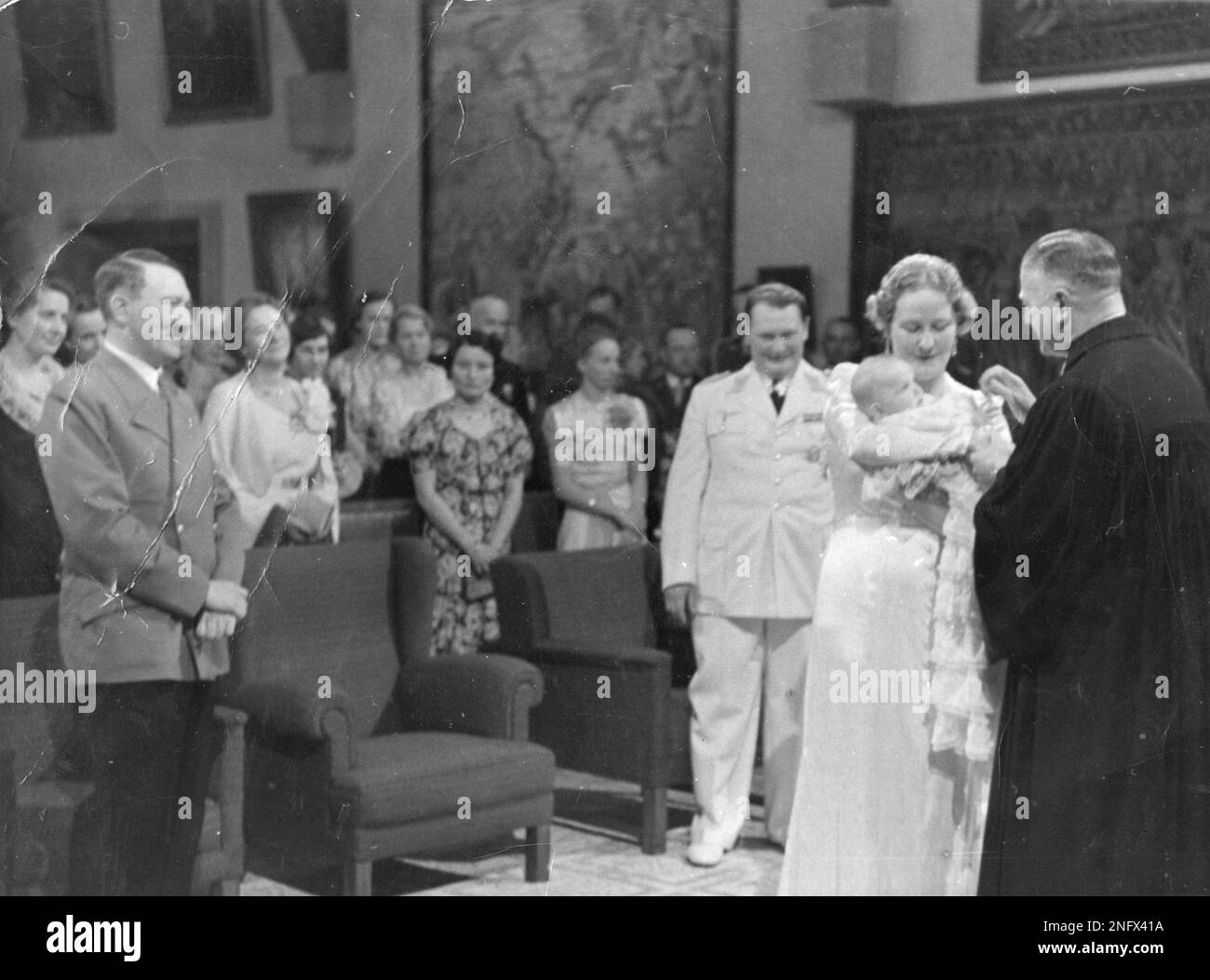 In the presence of smiling Adolf Hitler, left, field marshal Hermann ...