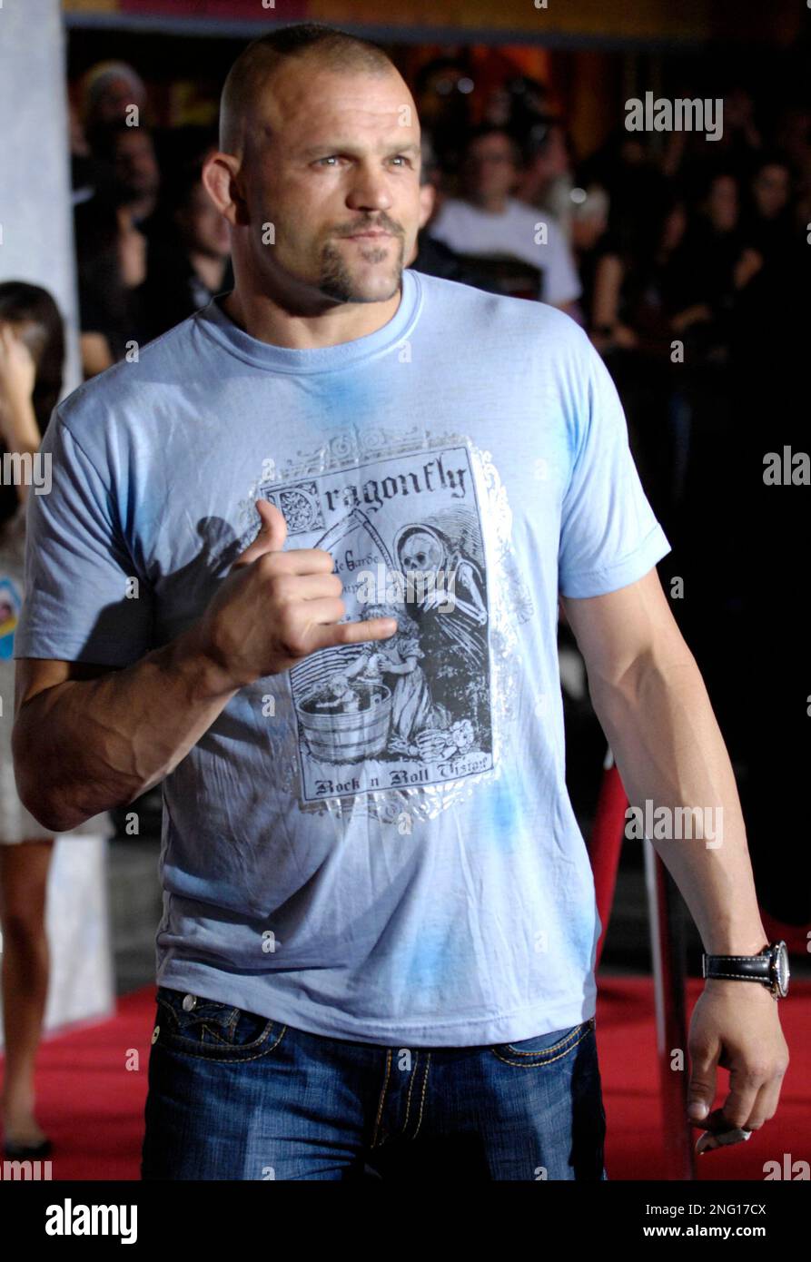 Fighter Chuck Liddell arrives at the world premiere of "Dan in Real ...