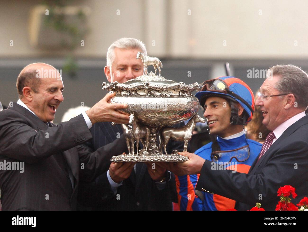 From left, Rags to Riches' co-owner Michael B. Tabor, trainer Todd A ...