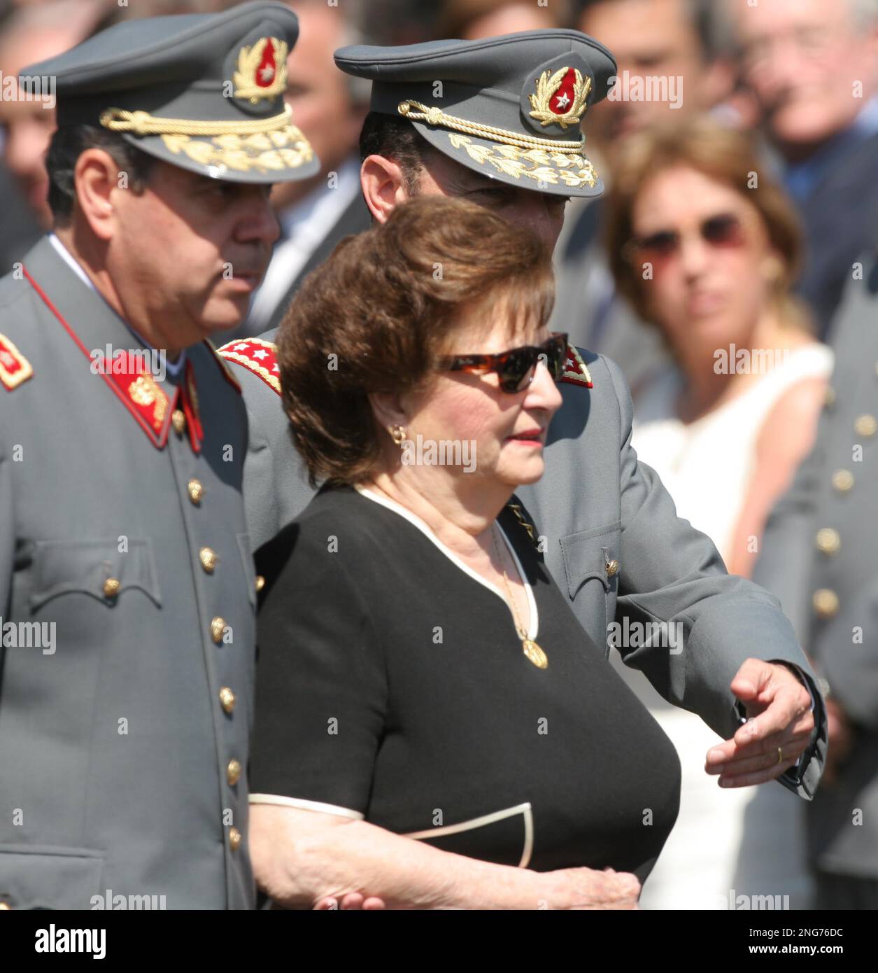 Lucia Hiriart de Pinochet, widow of former military ruler Gen Augusto ...