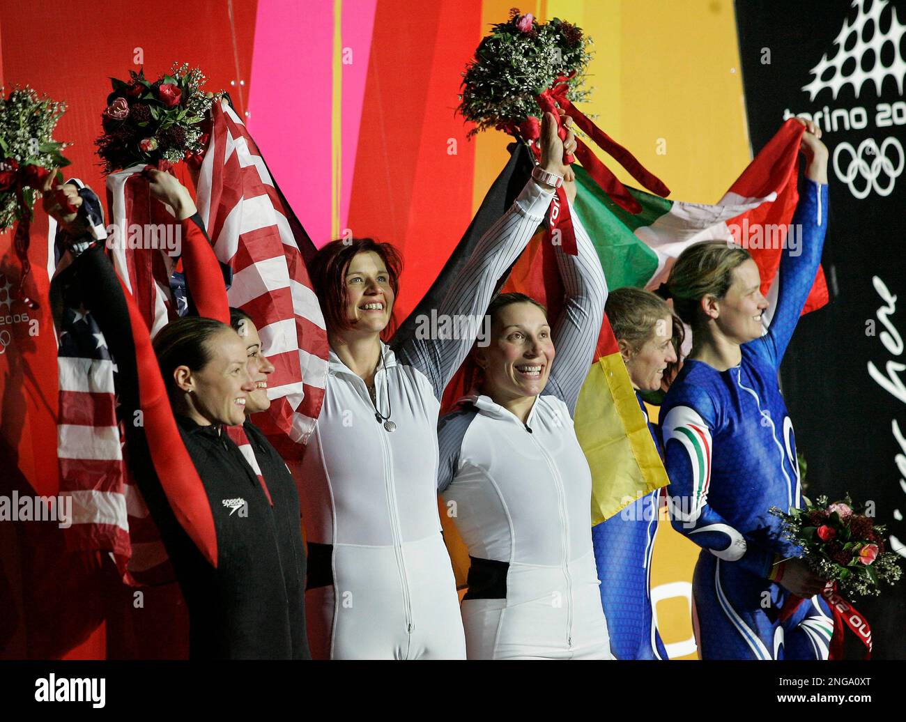 From left, Shauna Rohbock and Valerie Fleming of the United States, who ...