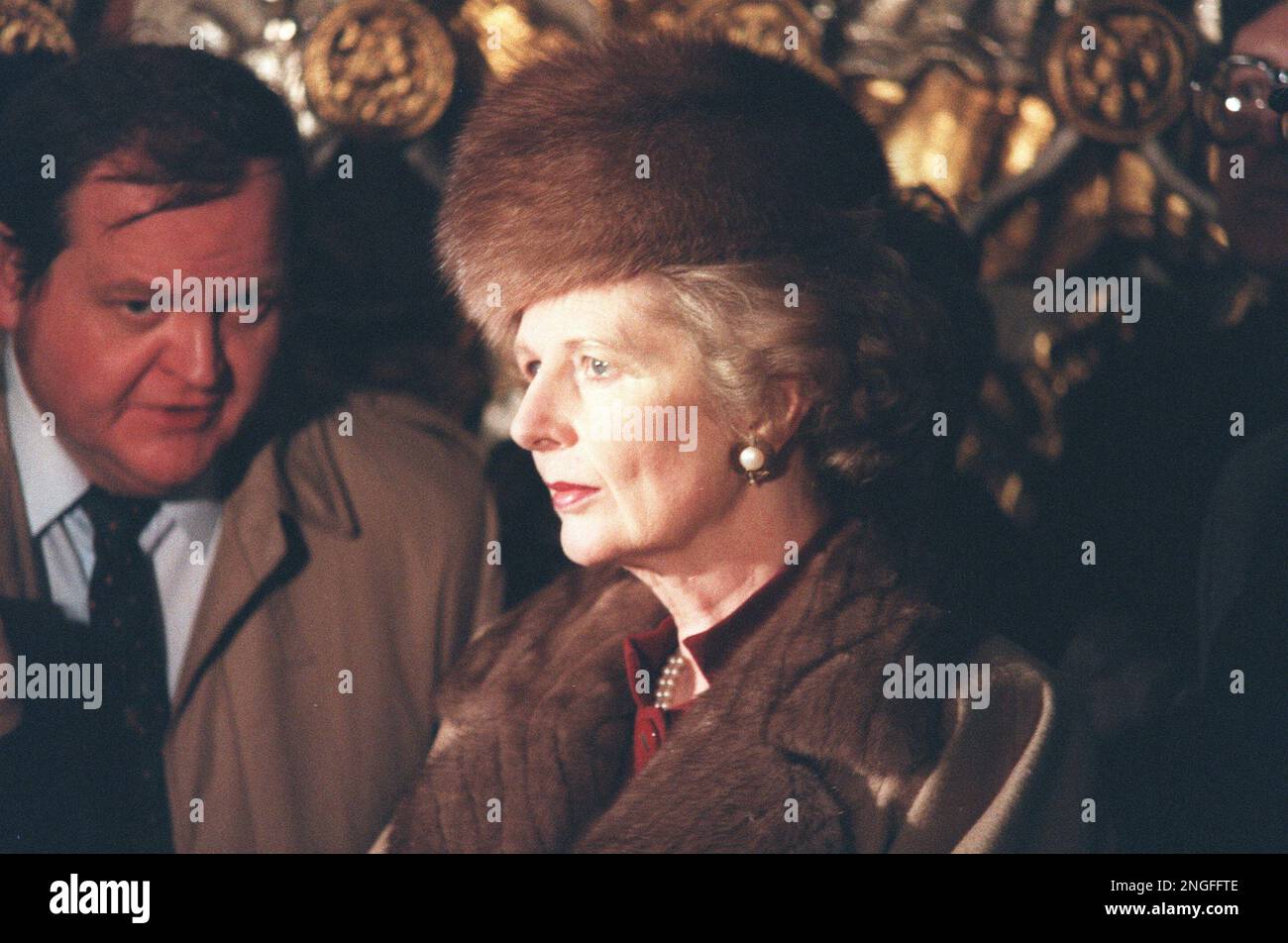 Britain's Prime Minister Margaret Thatcher visits the famed Trinity-St ...