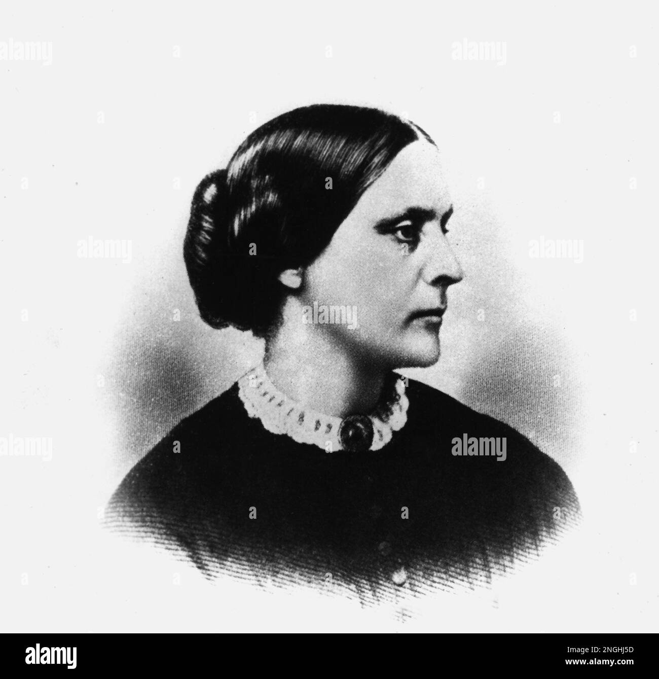 This is an undated sketch drawing of suffragette Susan B. Anthony ...