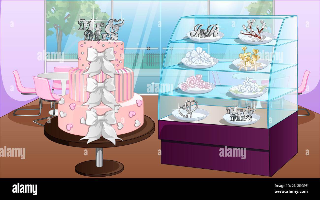 Bakery shop display Immagini Vettoriali Stock - Alamy