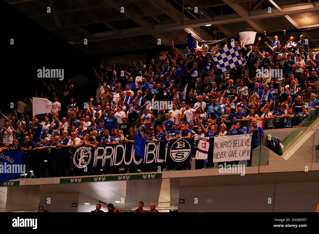 Tifosi di Germani Brescia durante la Coppa Italia di Basket Men Final ... Tifosi di Germani Brescia durante la Coppa Italia di Basket Men Final ...