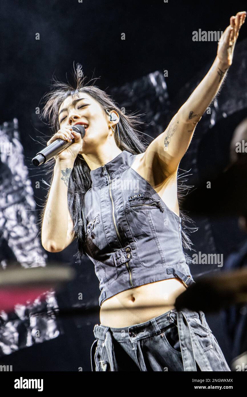 Milano Italia. 18 febbraio 2023. L'attrice e la modella cantante e ...